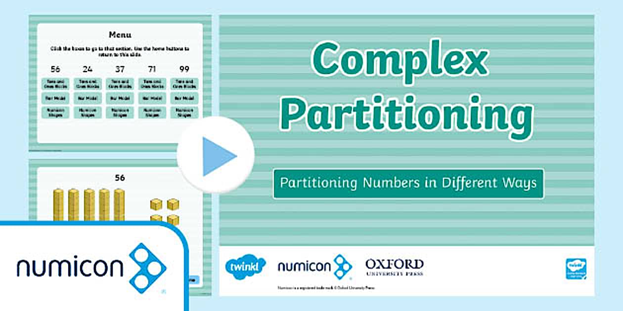 Two-Digit Complex Partitioning PowerPoint Numicon Shapes